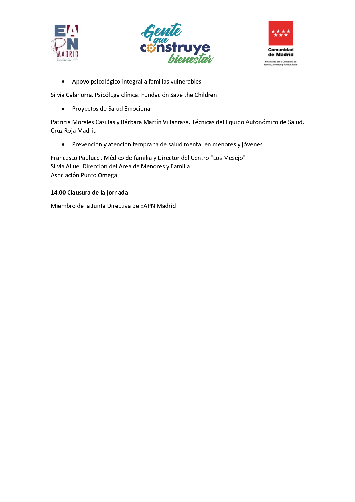 Jornada «Los efectos de la pandemia sobre la salud mental» - SALUD ...