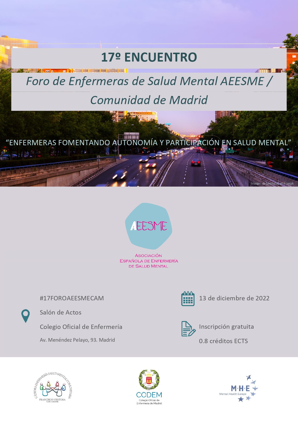 17º Encuentro del Foro de Enfermeras de Salud Mental AEESME – Comunidad ...