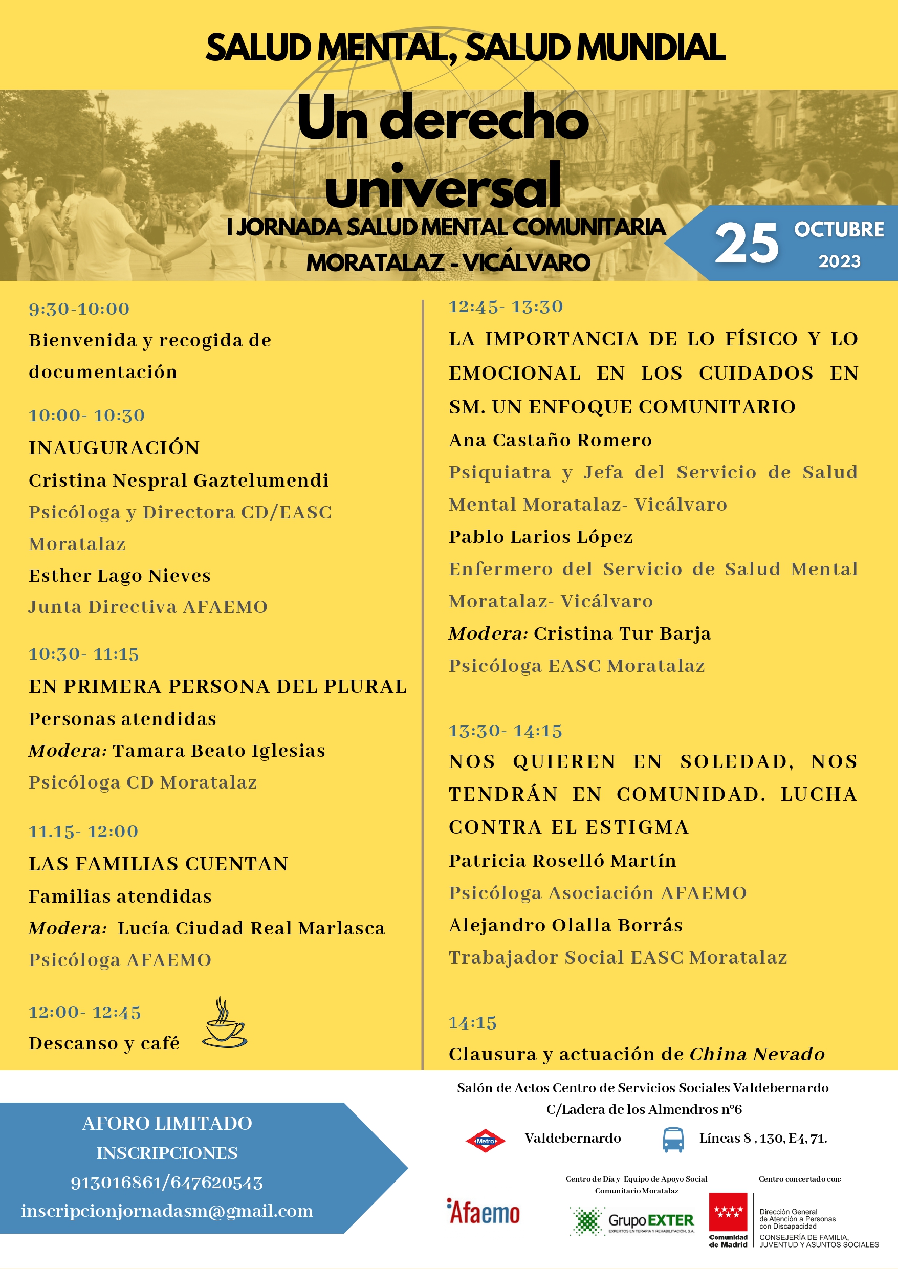 I Jornada Salud Mental Comunitaria - SALUD MENTAL MADRID SALUD MENTAL ...