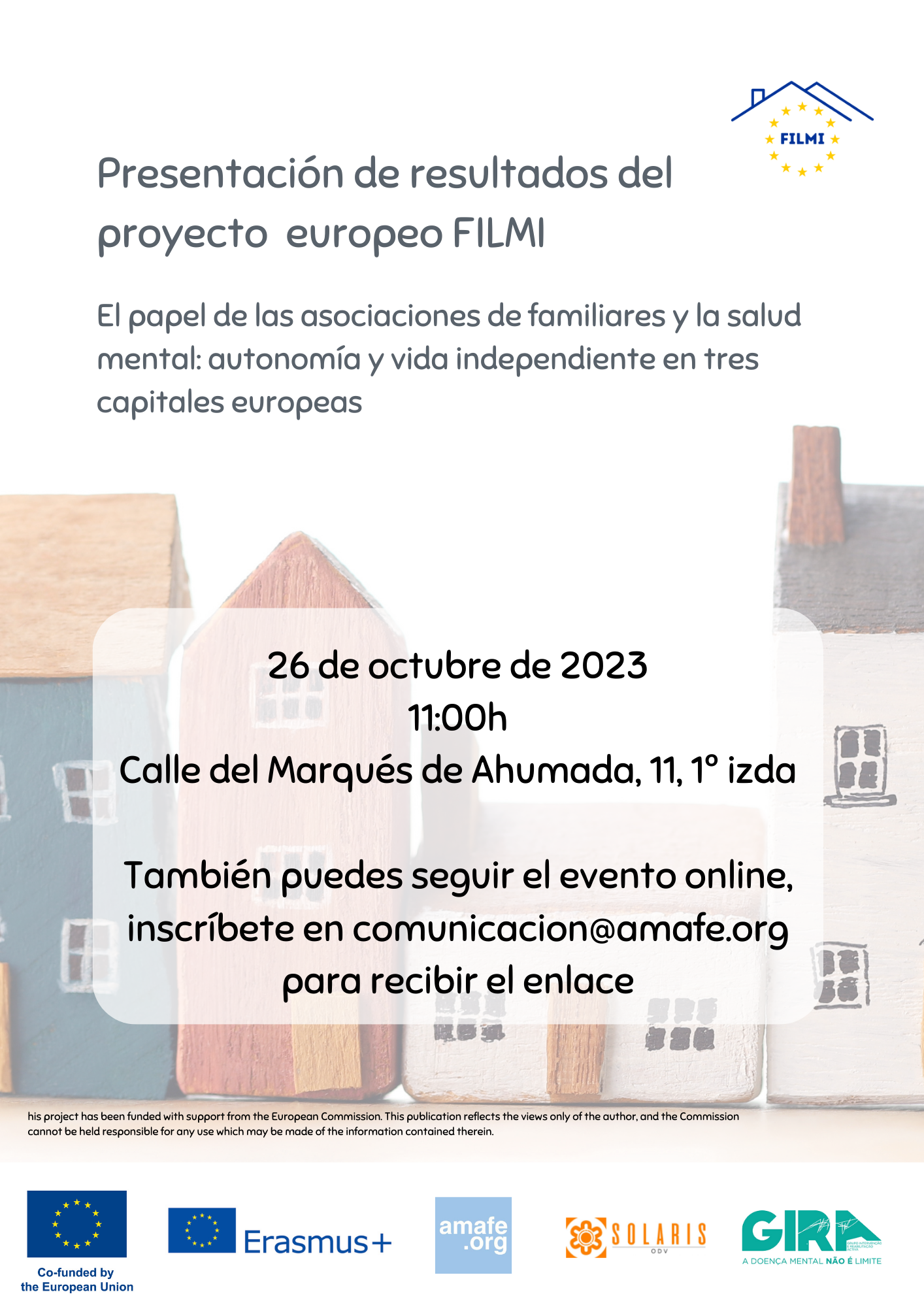 Presentación de resultados del proyecto europeo FILMI - SALUD MENTAL ...