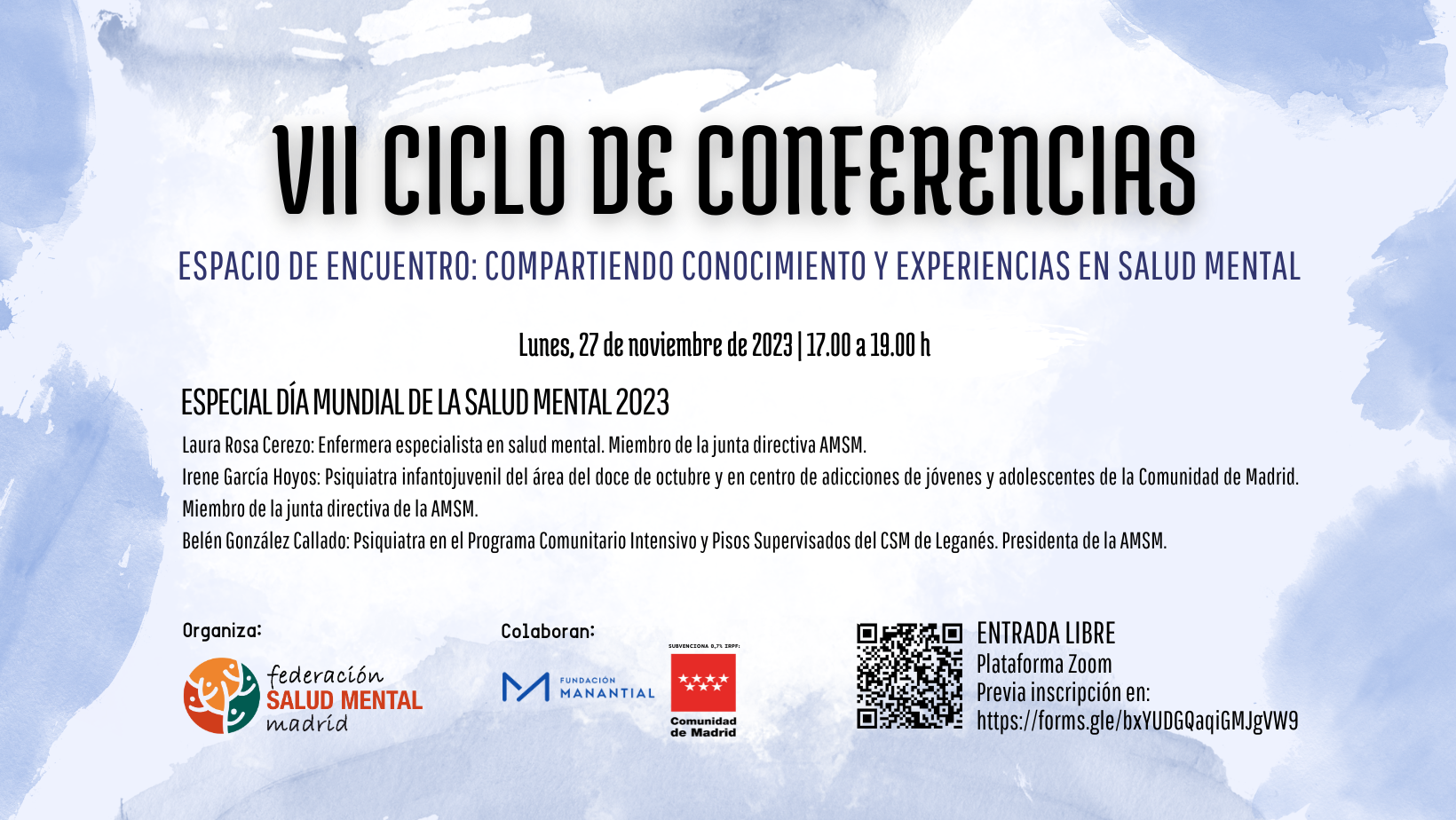 Crónica de la 3ra. jornada «Especial Día Mundial de la Salud Mental 2023» - SALUD MENTAL MADRID ...